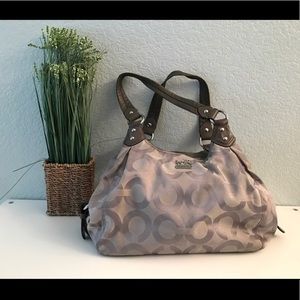 Coach | Bags | Grey Coach Signature Purse | Poshmark